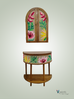Console Table, Mirror with Doors, Combination - Bright Floral – Vystrit ...