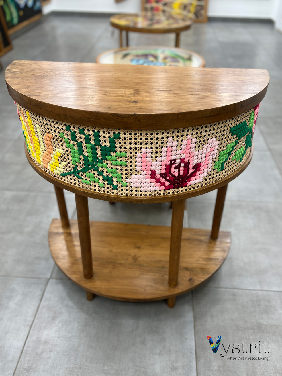 Console Table, Mirror with Doors, Combination - Bright Floral – Vystrit ...